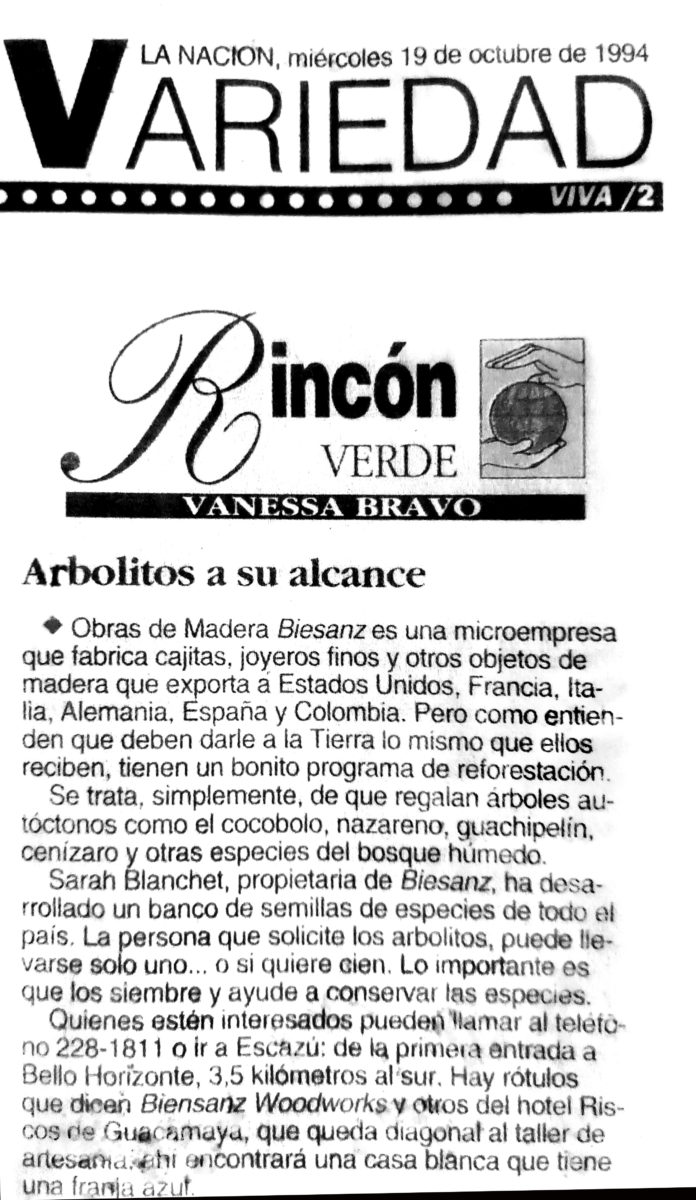 Arbolitos a su alcance – Biesanz Woodworks