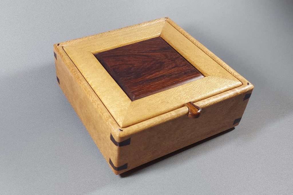 Elegant Cocobolo Rosewood Jewelry Box – rectangular – Biesanz Woodworks