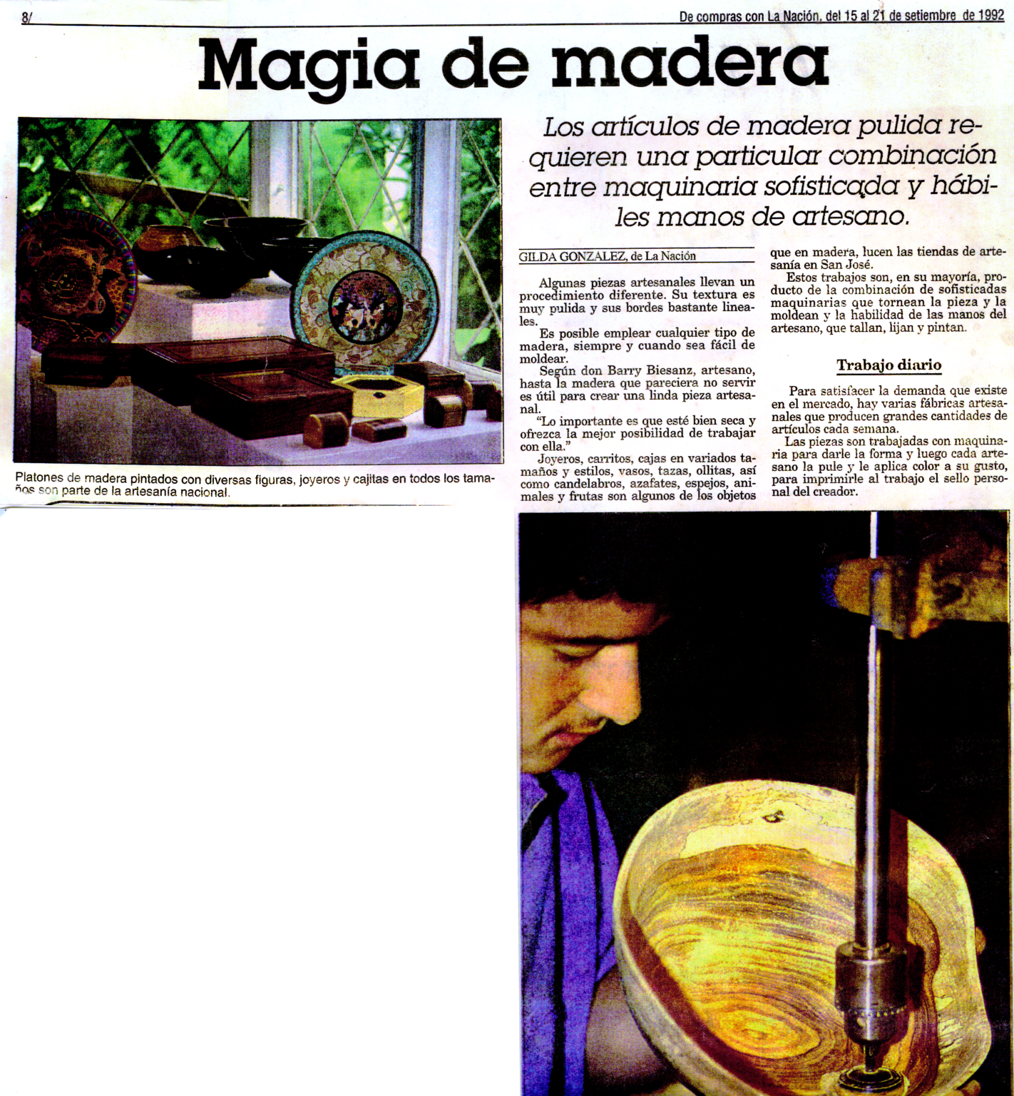 La Nacion – Magia de Madera – Biesanz Woodworks